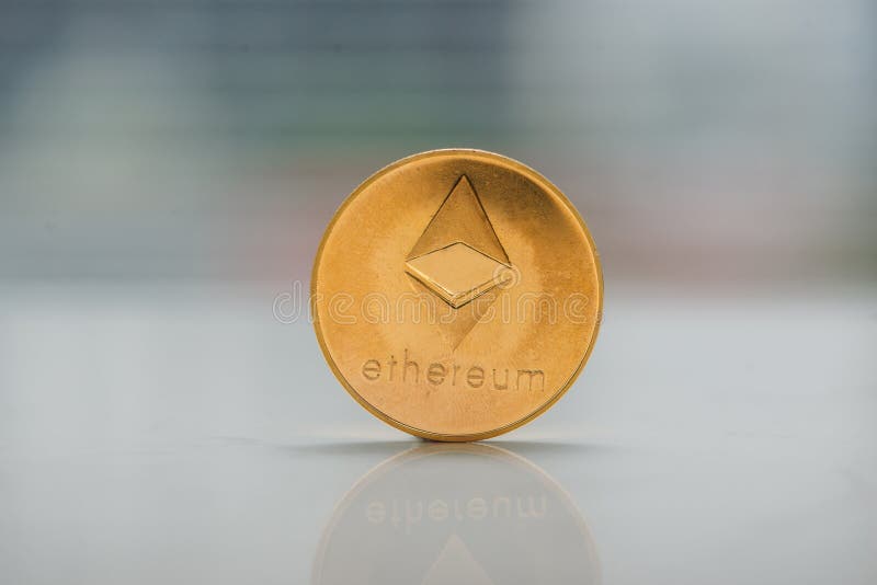 Ethereum ETH Cryptocurrency Real Coin. Editorial Image - Image of ...