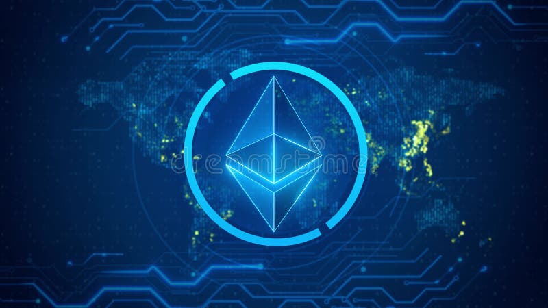 Ethereum ETH World Digital Virtual Currency Symbol in Digital ...