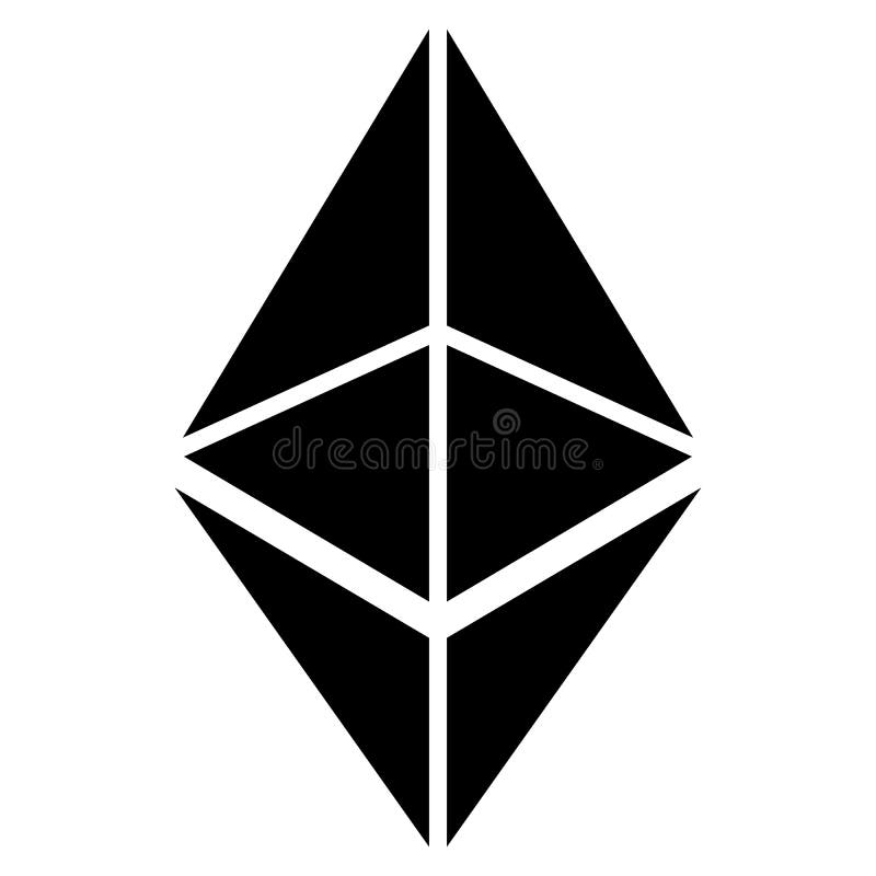 Ethereum Icon on Cloud Isolated on White Background Stock Illustration ...