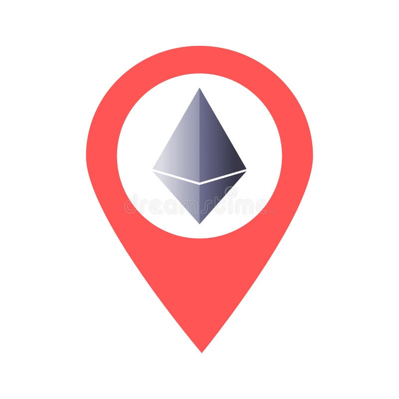 Ethereum Location Map Pin Pointer Icon. Element of Map Point for Mobile Concept and Web Apps ...