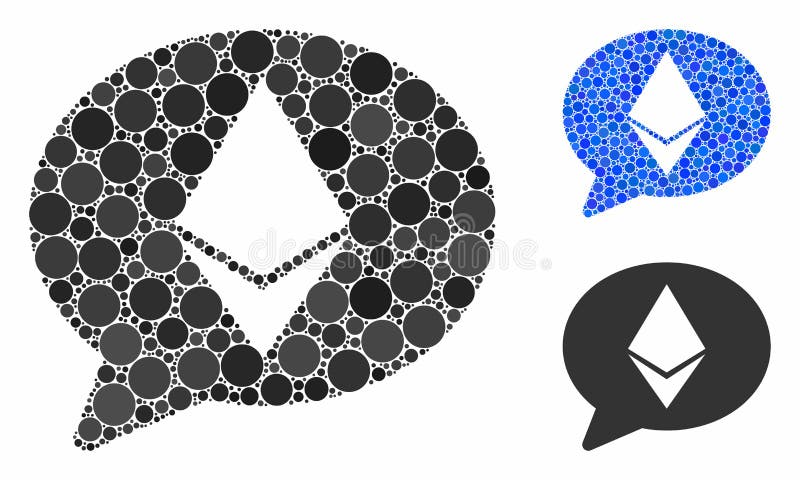 Ethereum Message Balloon Composition Icon of Circle Dots Stock ...