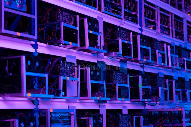 Ethereum mining farm under stock image. Image of ether - 120909855