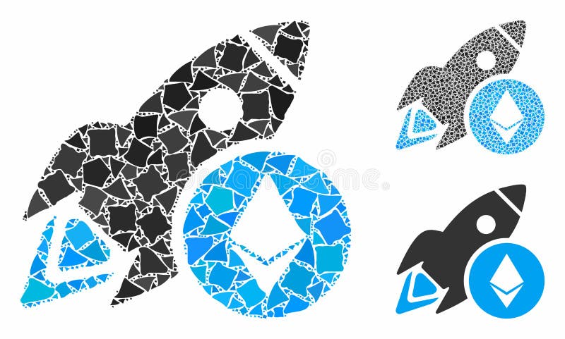 Ethereum Rocket Composition Icon of Raggy Items Editorial Image ...