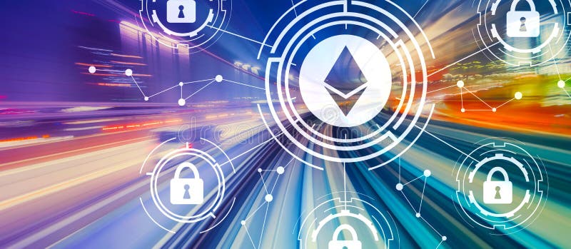 Ethereum Security Theme with High Speed Motion Blur Editorial Stock ...