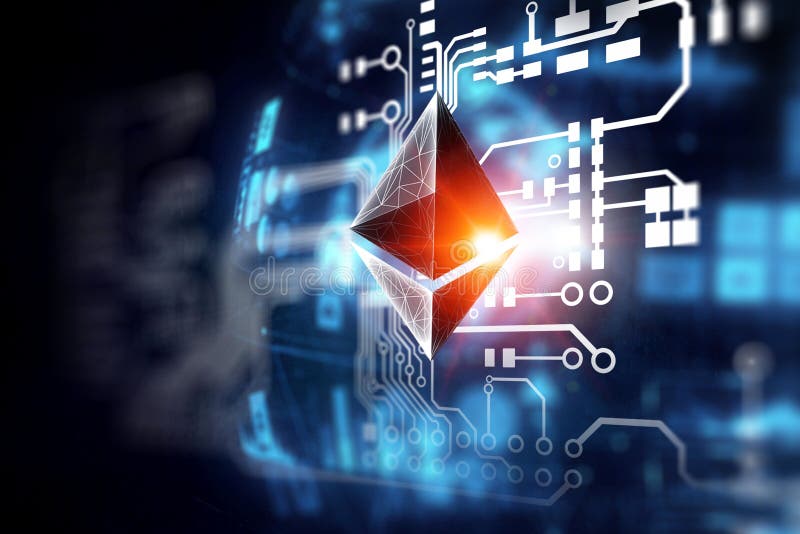 The Concept of Crypto Currency Coding Stock Illustration - Illustration ...