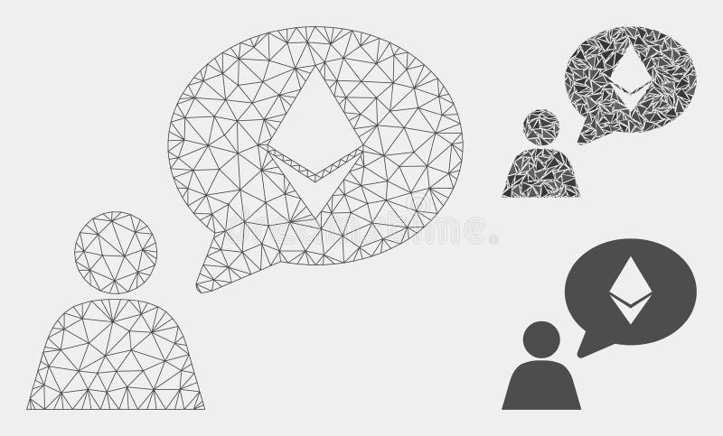 Ethereum Thinking Person Vector Mesh Wire Frame Model and Triangle ... Ethereum Thinking Person Vector Mesh Wire Frame Model and Triangle ...