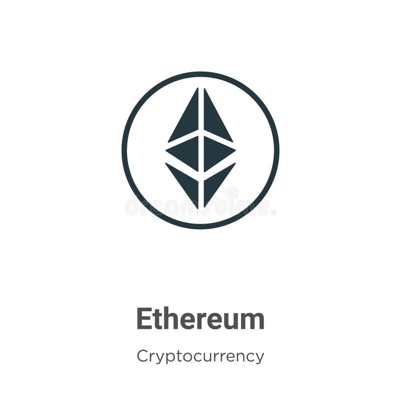 Ethereum Vector Icon on White Background. Flat Vector Ethereum Icon ...