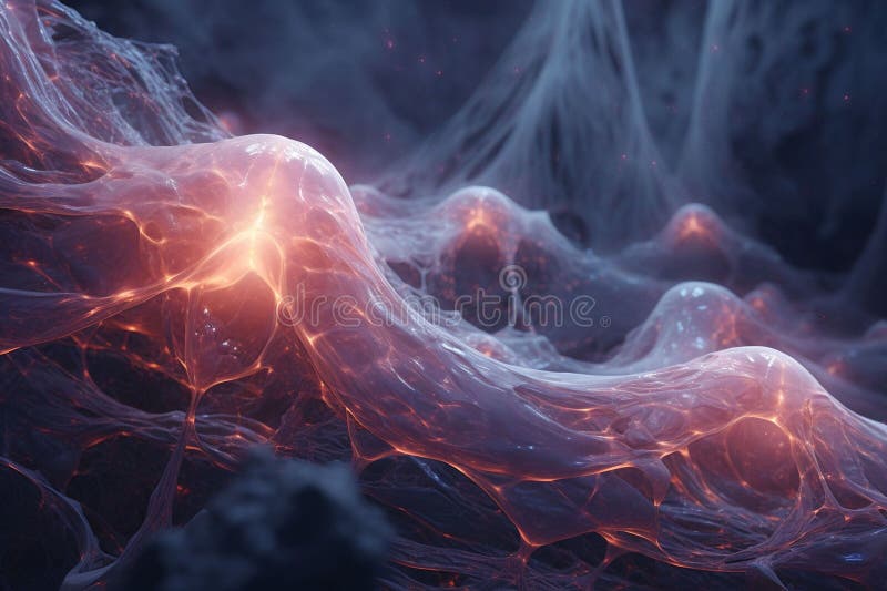 Etherial Matter Weaving through the Cosmic Stock Illustration ...