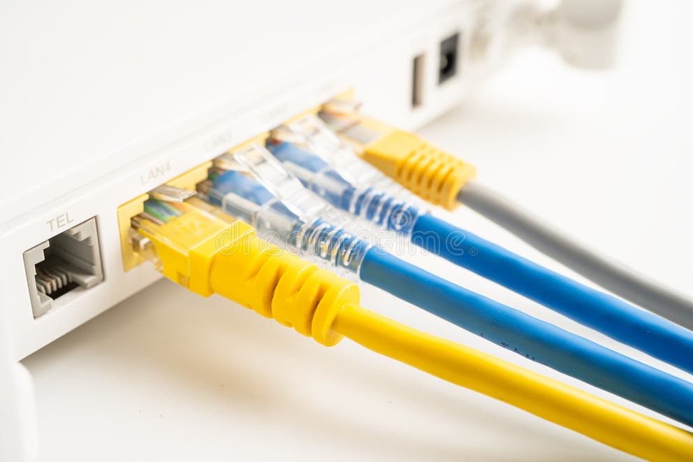 Ethernet Cable for Connect To Wireless Router Link To Internet Service ...