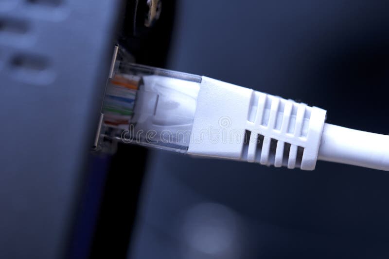Ethernet Cable Connection stock photo. Image of closeup - 38800536