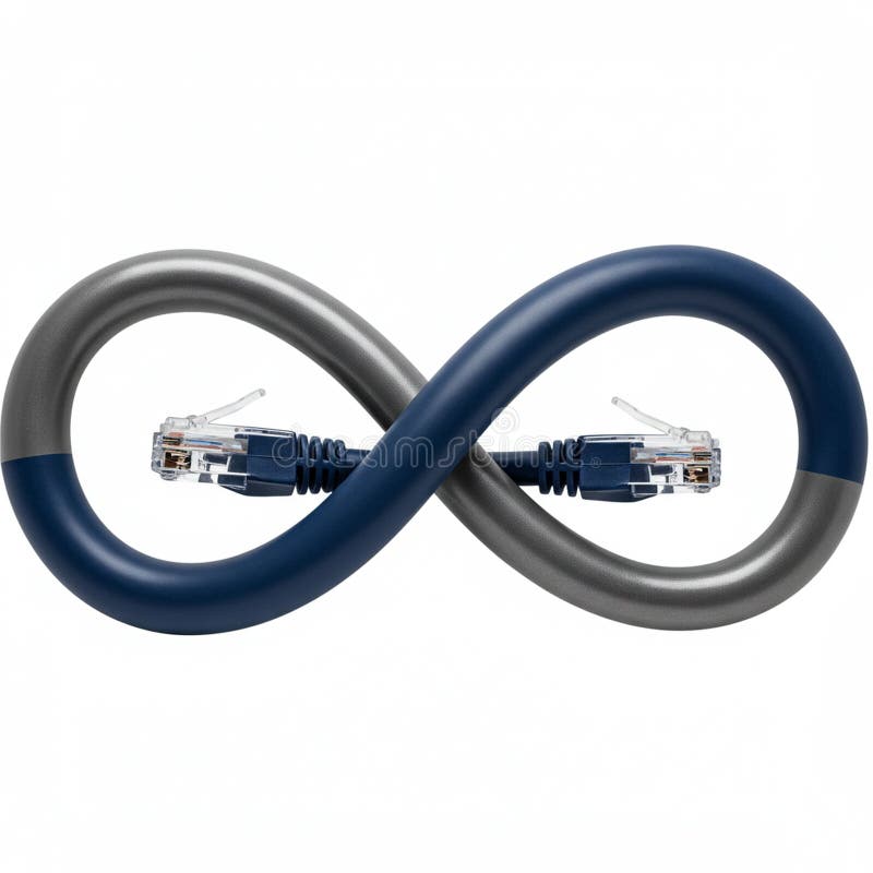 An Ethernet Cable is Creatively Shaped into a Figure-eight or Infinity ...