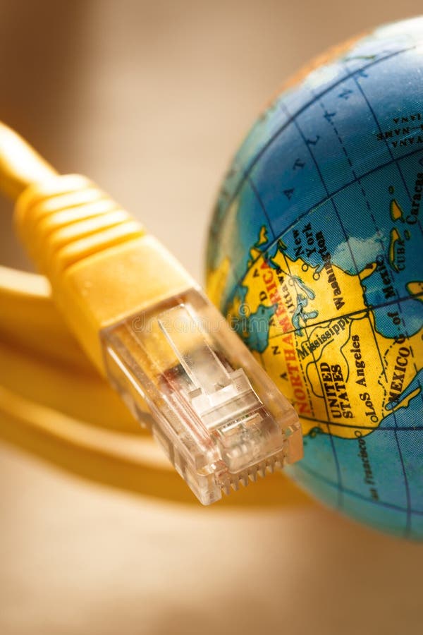 Ethernet cable and globe stock image. Image of networking - 42293733