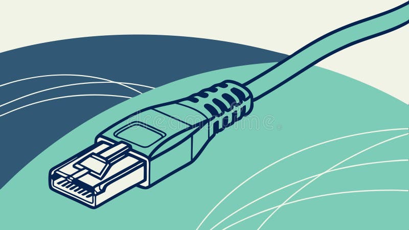 Ethernet Cable Illustration, Representing Network, Internet Connection ...