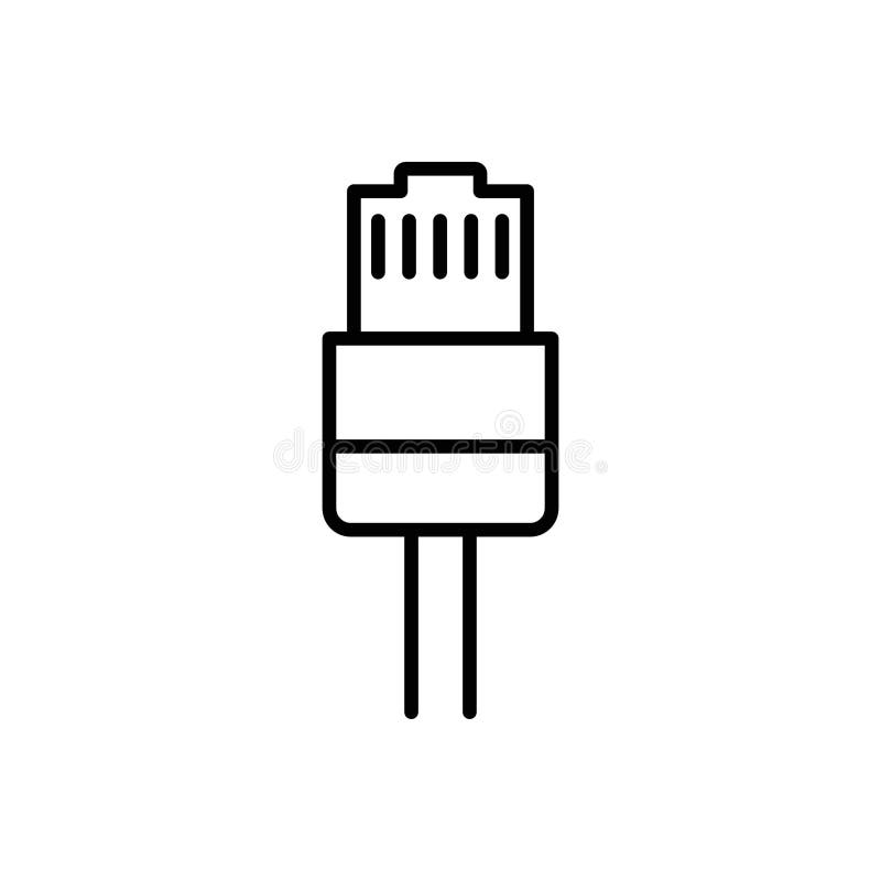 Audio Cable Outline Icon Collection or Set. Audio Cable Thin Vector ...
