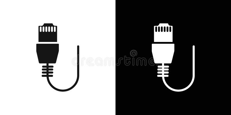 Ethernet plug blueprint stock vector. Illustration of connection ...