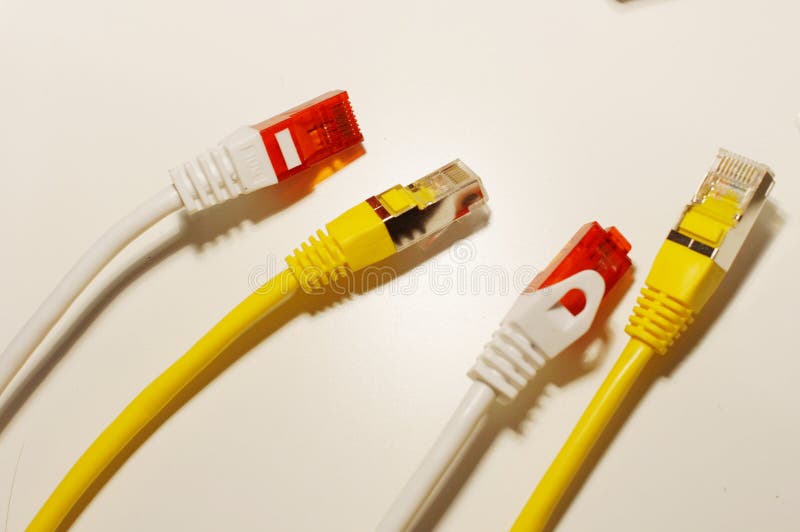 Ethernet Cable and RJ45 Plug Connector. Stock Photo - Image of ethernet ...