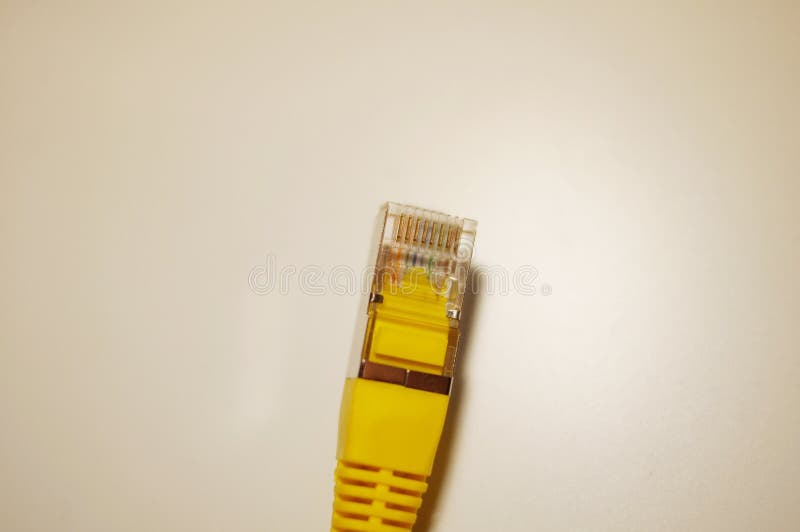 Ethernet Cable and RJ45 Plug Connector. Stock Photo - Image of transfer ...