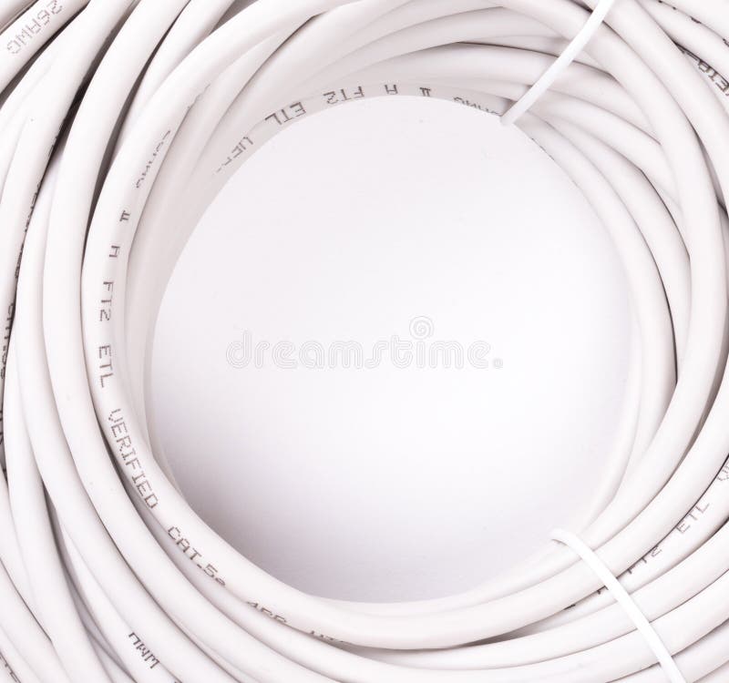Rolled Ethernet Cable, Internet Connection, Bandwidth, Broadband Stock ...