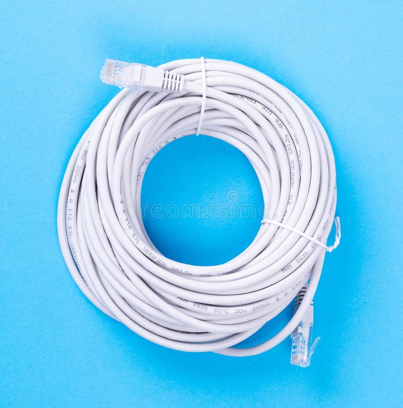 Rolled Ethernet Cable, Internet Connection, Bandwidth, Broadband Stock ...