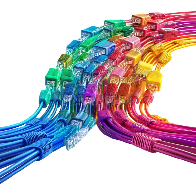 Ethernet Cable on Transparent Background - Ai Generated Stock ...