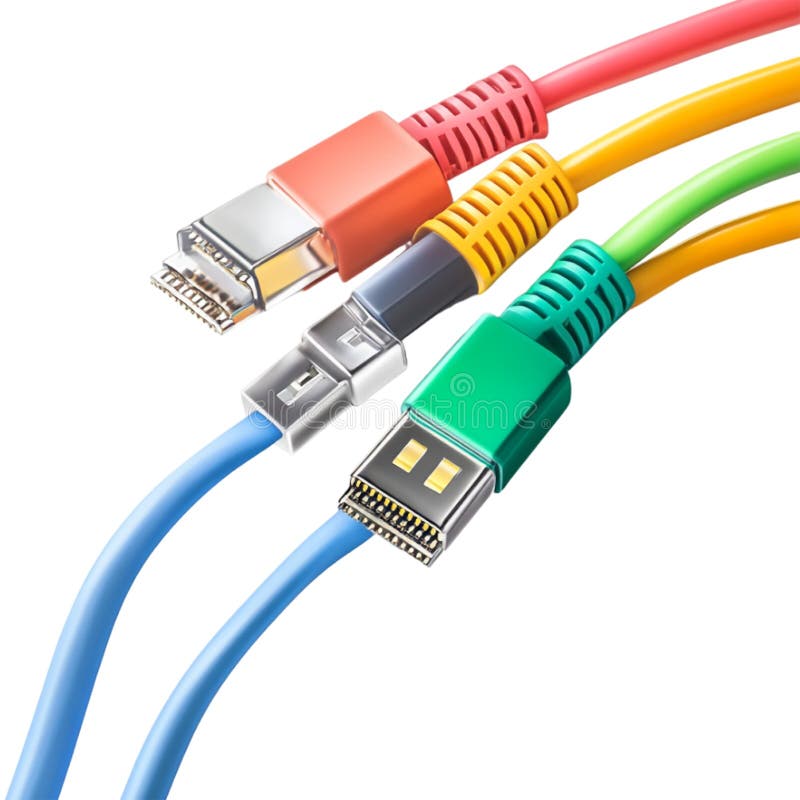 Ethernet Cable on Transparent Background - Ai Generated Stock ...