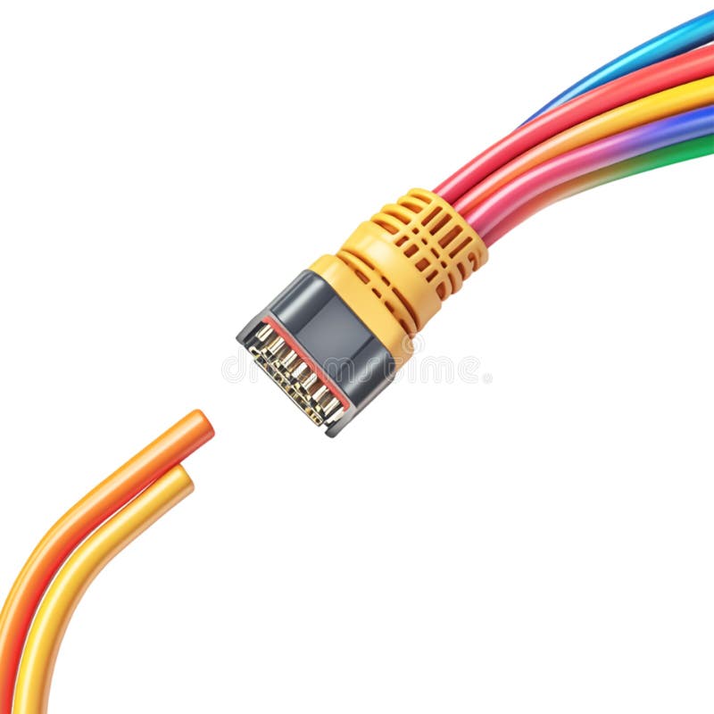 Ethernet Cable on Transparent Background - Ai Generated Stock ...