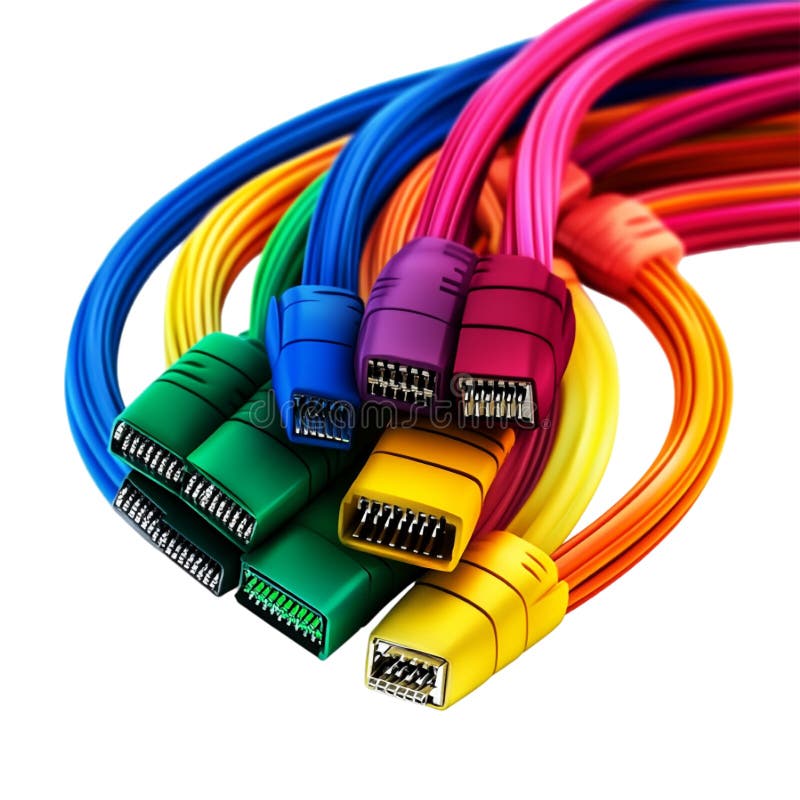 Ethernet Cable on Transparent Background - Ai Generated Stock ...