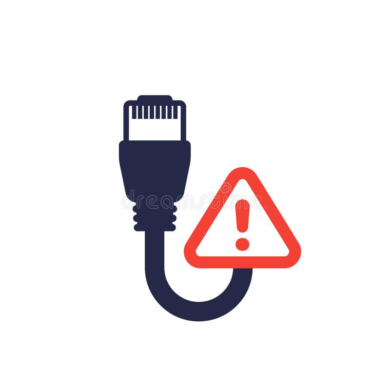 Ethernet Cable with a Plug Icon Stock Vector - Illustration of icon ...