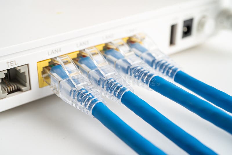 Ethernet Cable with Wireless Router Connect To Internet Service ...