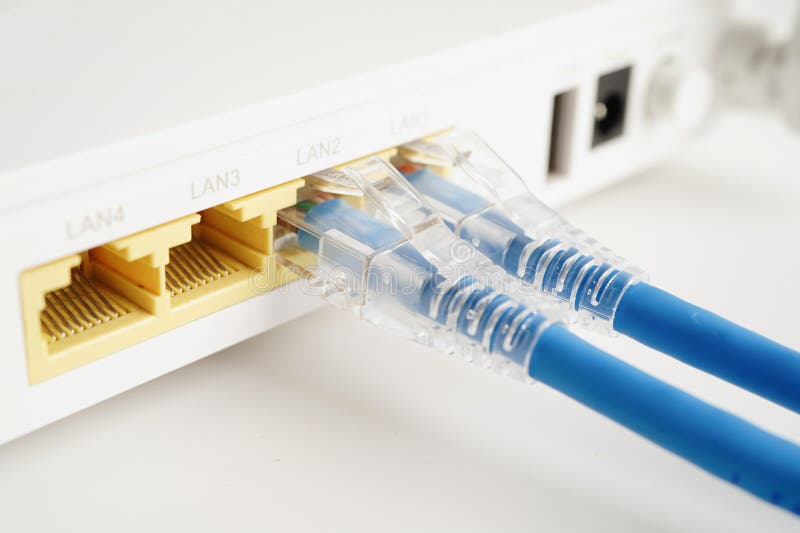 Ethernet Cable with Wireless Router Connect To Internet Service ...