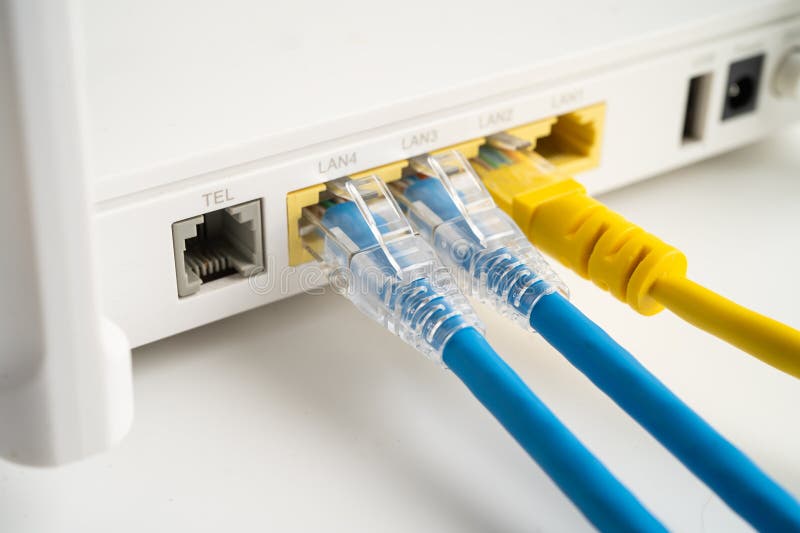 Ethernet Cable with Wireless Router Connect To Internet Service ...