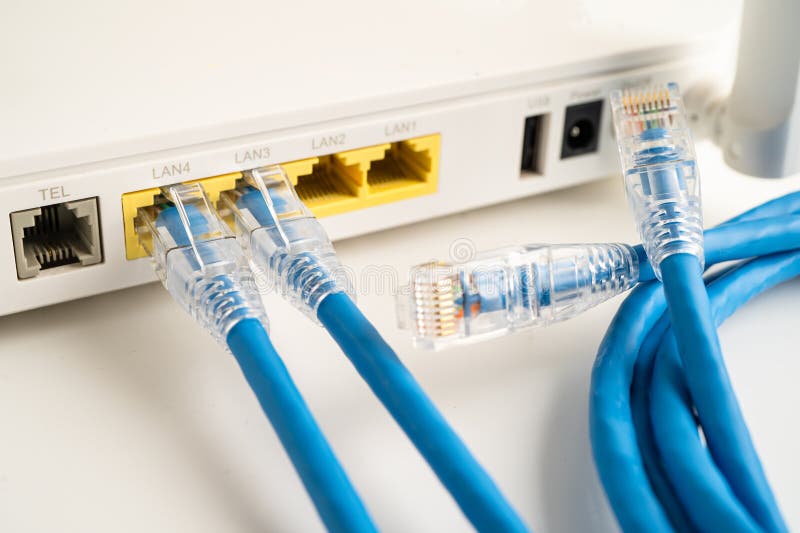 Ethernet Cable with Wireless Router Connect To Internet Service ...