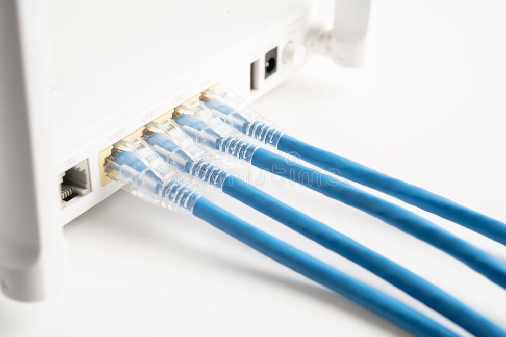 Ethernet Cable with Wireless Router Connect To Internet Service ...