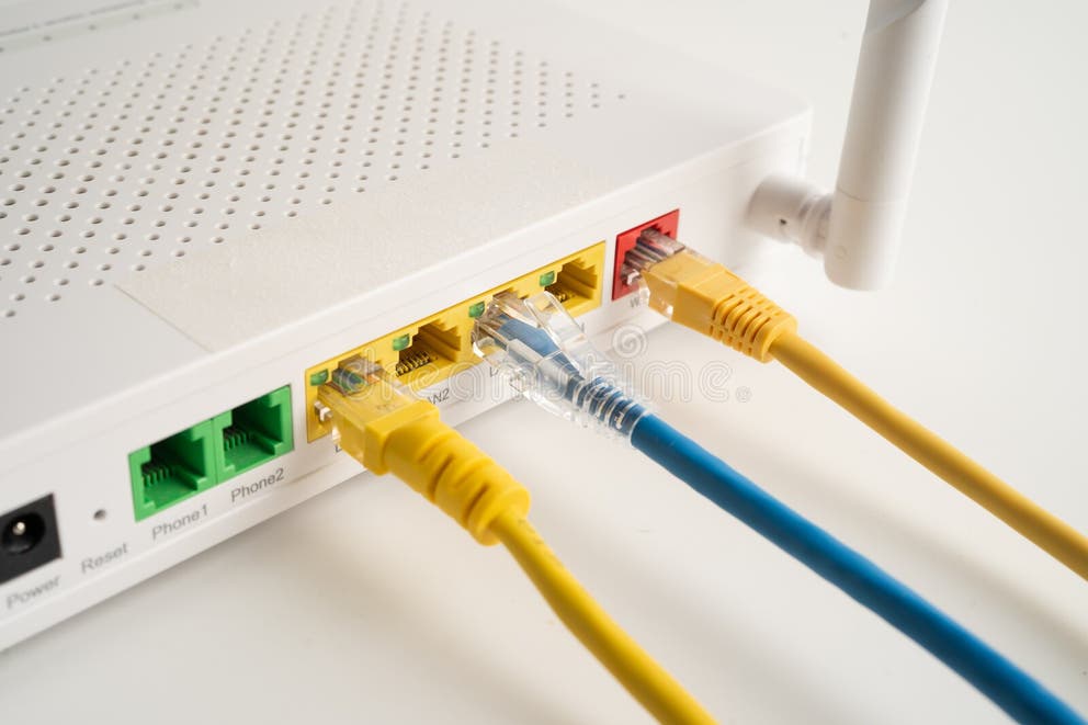 Ethernet Cable with Wireless Router Connect To Internet Service ...