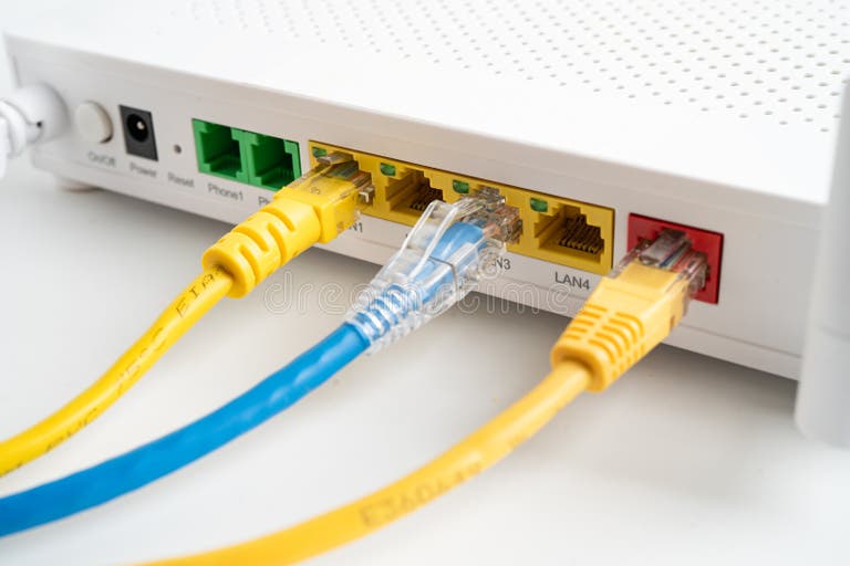 Ethernet Cable with Wireless Router Connect To Internet Service ...