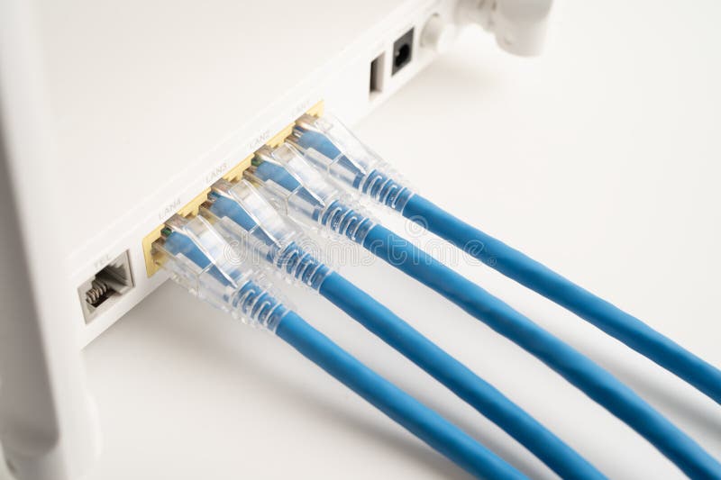 Ethernet Cable with Wireless Router Connect To Internet Service ...
