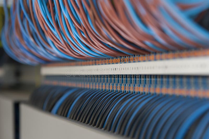 Ethernet Cables Connected To Computer Internet Stock Image - Image of ...