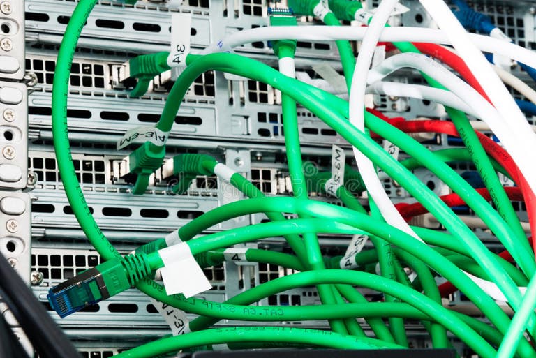 Ethernet Cables Connected To Server Switch Stock Image - Image of ...
