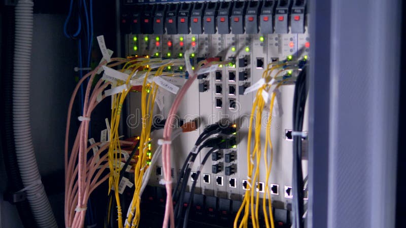 Ethernet Cables Inside a Network Cabinet. Stock Footage - Video of ...