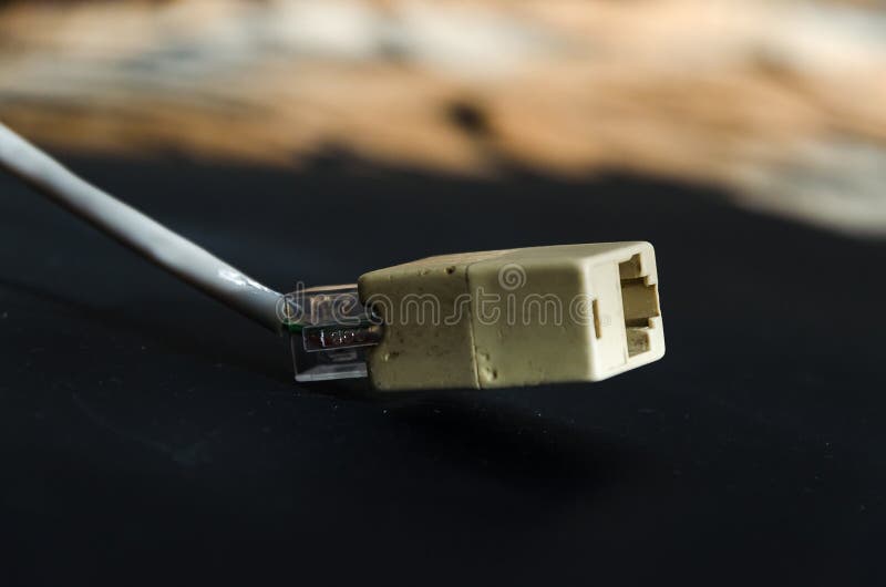 Ethernet Cables Plugged In stock photo. Image of cable - 109481412