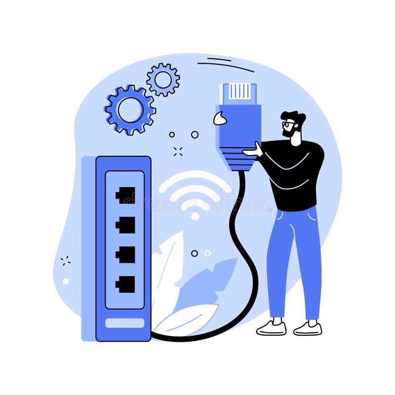 Ethernet Ethernet Connection Abstract Concept Vector Illustration ...