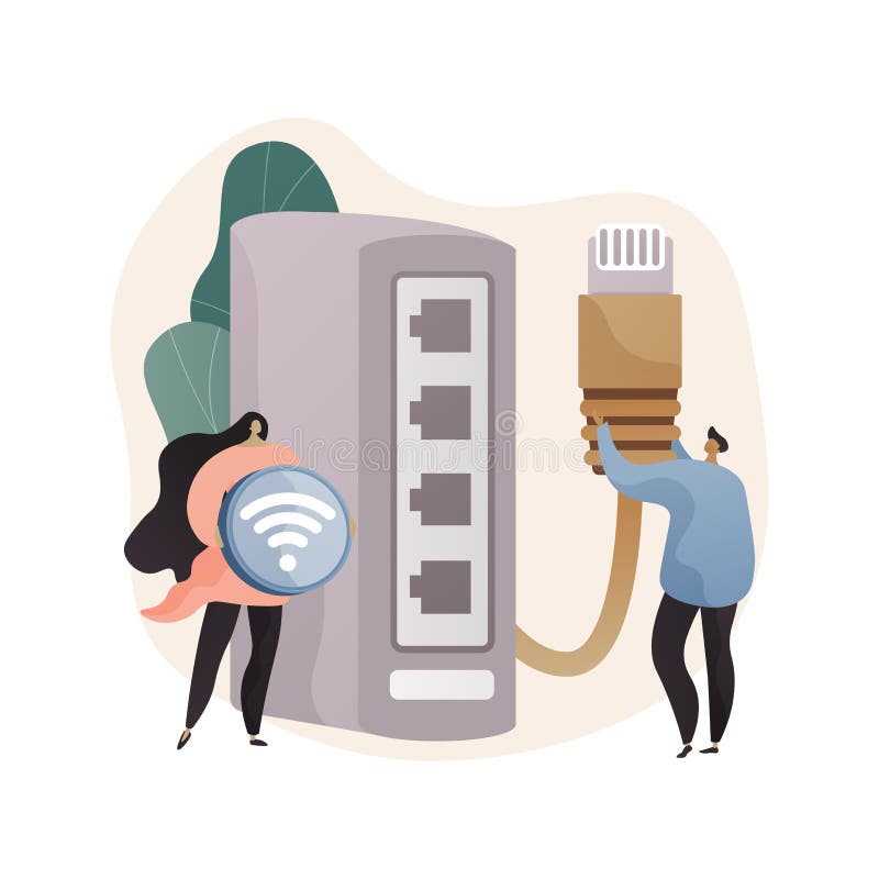 Ethernet Connection Concept Vector Illustration. Stock Vector ...