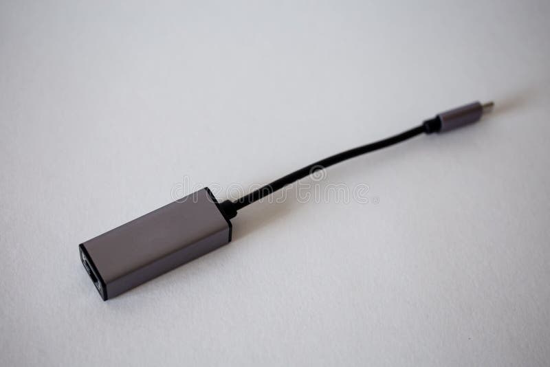 Ethernet Connection To a Close-up of the Internet Connection. Stock ...