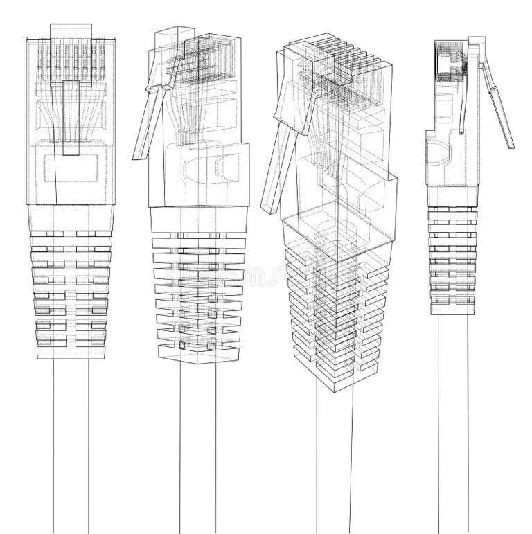 Connector Rj45 Stock Illustrations – 1,191 Connector Rj45 Stock ...