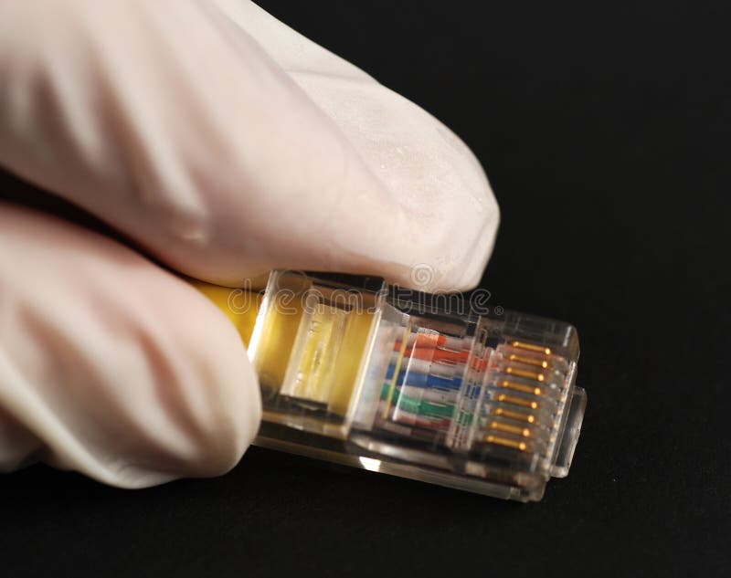 Ethernet connectors stock image. Image of technical, telecommunications ...