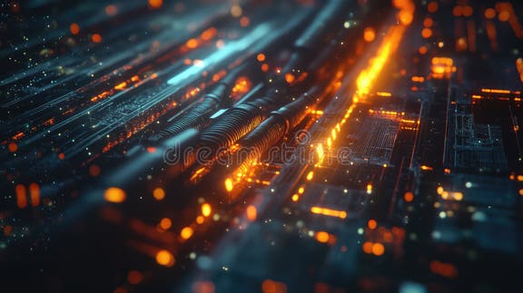 Ethernet Flickering Network Cable Stock Illustration - Illustration of ...