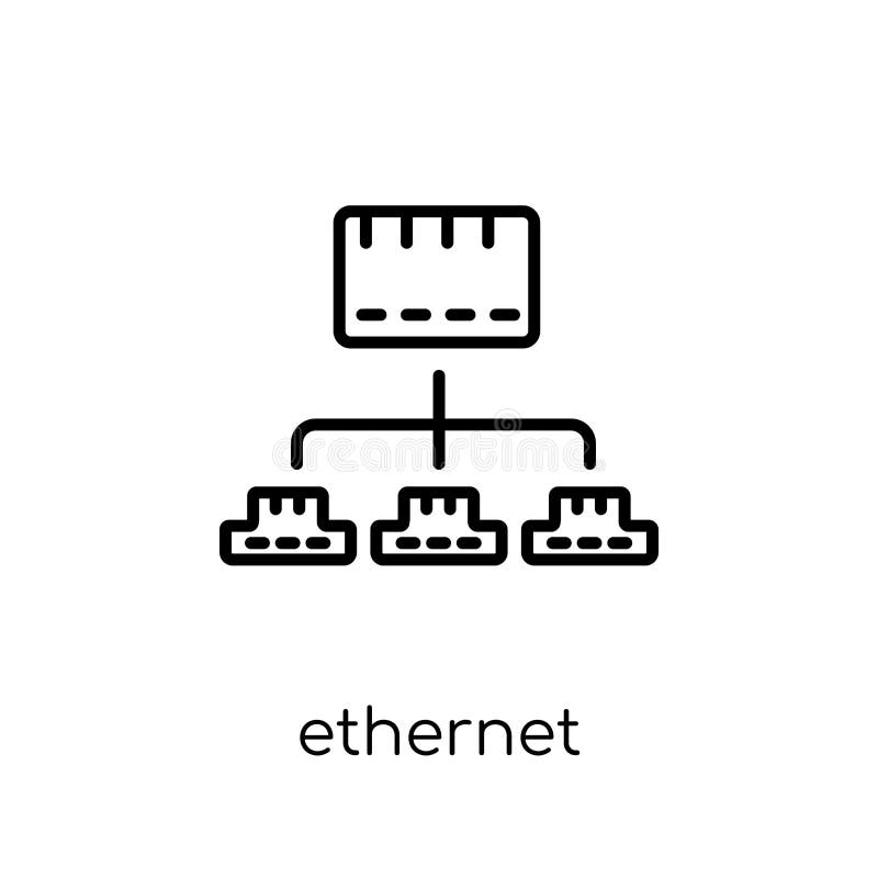 Ethernet Icon. Trendy Modern Flat Linear Vector Ethernet Icon on Stock ...