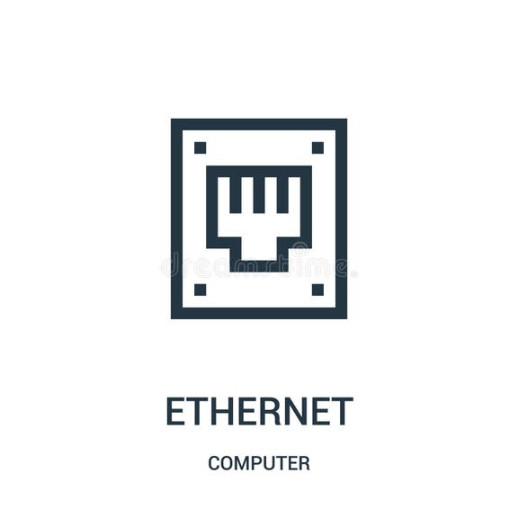 Ethernet Icon Vector from Computer Collection. Thin Line Ethernet ...