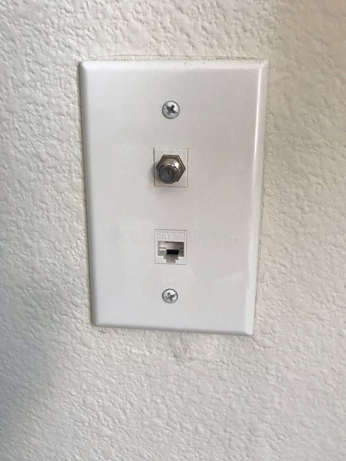 Ethernet and cable jack stock image. Image of interior - 185088459