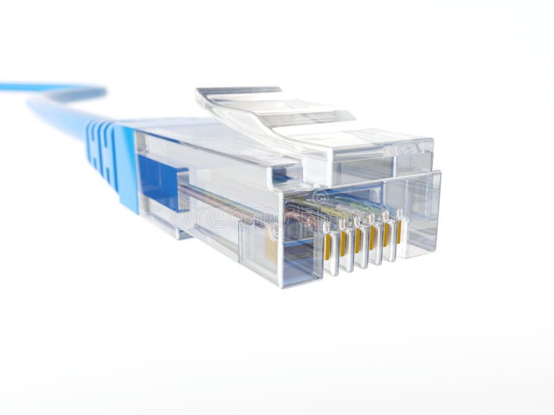 Ethernet Network Cable - 3D Rendering Stock Photo - Image of digital ...